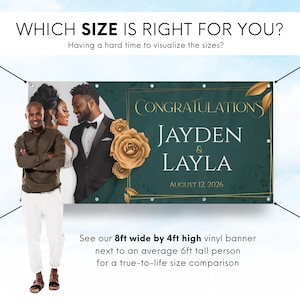 Custom Wedding Banner, Wedding Backdrop Decor, Welcome Sign Married ...