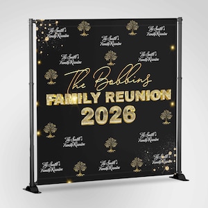 Family Reunion Backdrop, Custom Family Tree Backdrop Banner ...