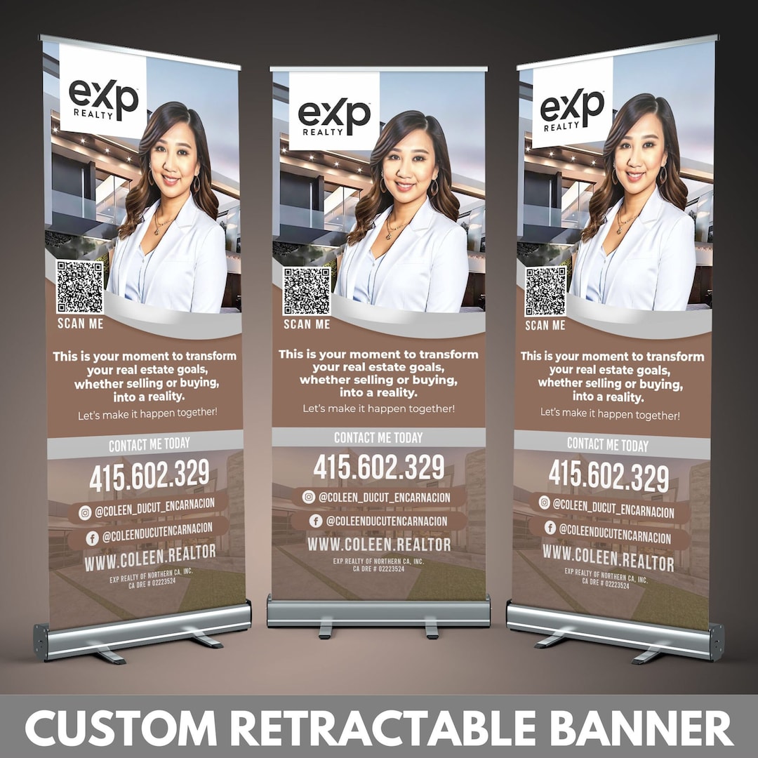 Retractable Banner, Custom Roll up Banner Stand, Personalized Pop up ...