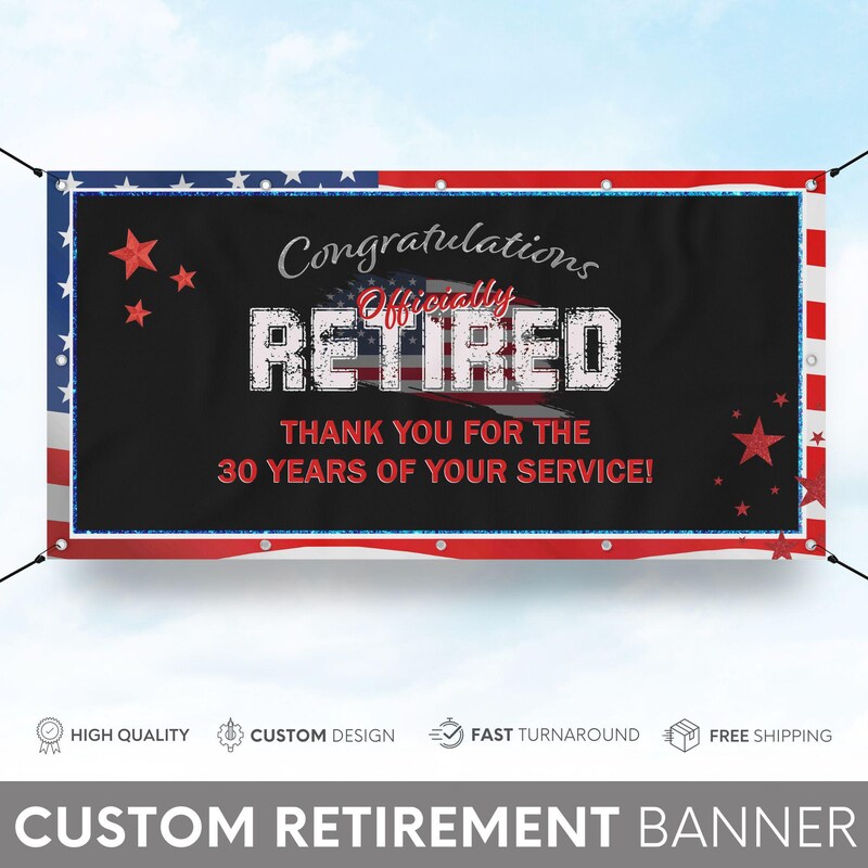 Military Retirement Sign - Etsy