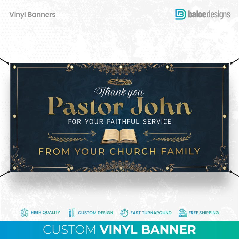 Pastor Appreciation Church Banner - Etsy