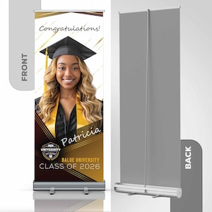 Graduation Banner, Prom Banner, Custom Retractable Banner, Roll up ...