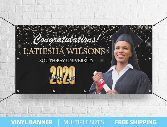 GRADUATION 2020 BANNER Vinyl Banner Graduation Backdrop - Etsy