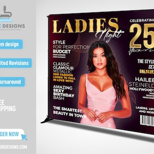 Custom Photo Birthday Backdrop, Party Birthday Party Backdrop, Step ...