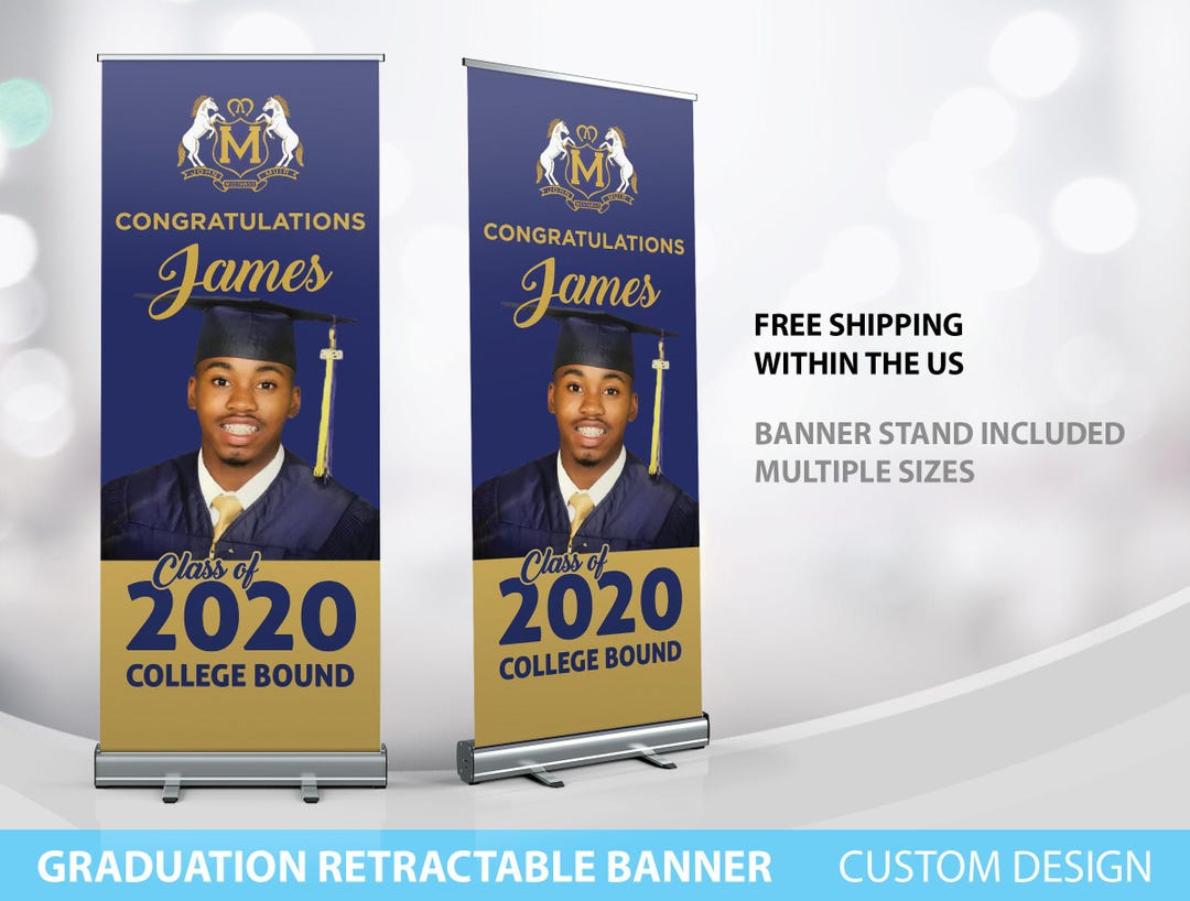 Graduation Retractable Banner, Class of 2020 Banner, Graduation Banner ...