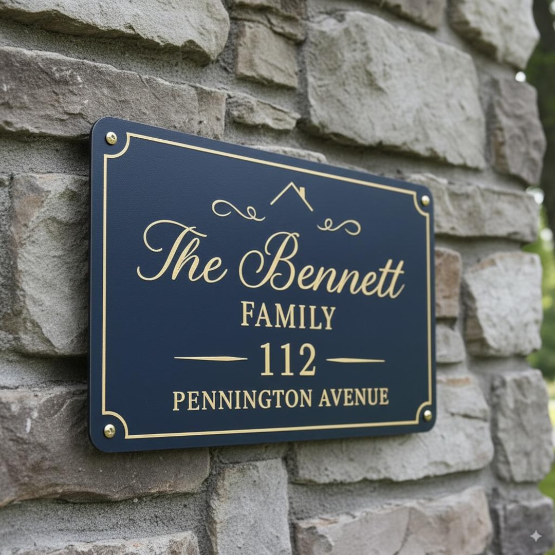 Custom Outdoor Entrance Sign, Gate Entrance Address, House Plaque ...