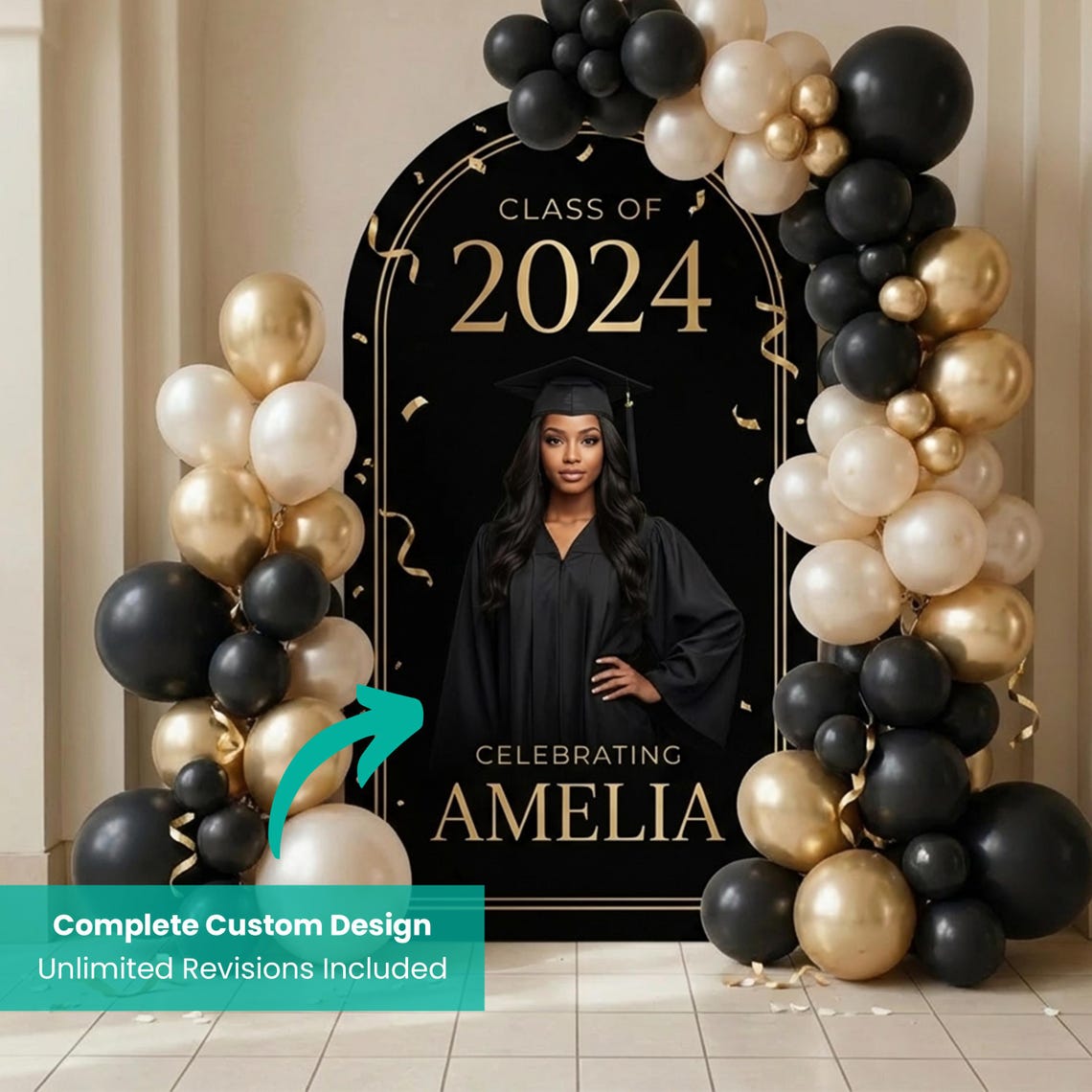 Graduation Board, Custom Arched Coroplast Sign, Photo Board, Event ...