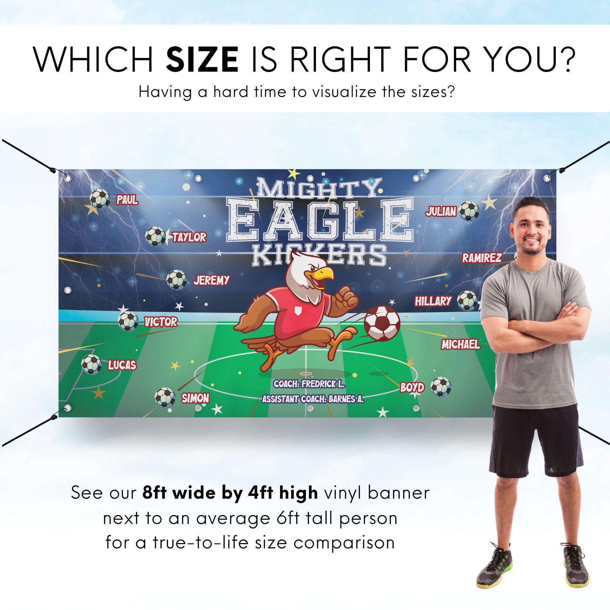 Soccer Team Custom Banner, Any Team Name or Sport, Custom Soccer ...