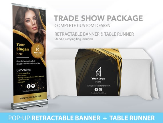 Custom Retractable Banner Table Runner Pop up Shop Pop up - Etsy