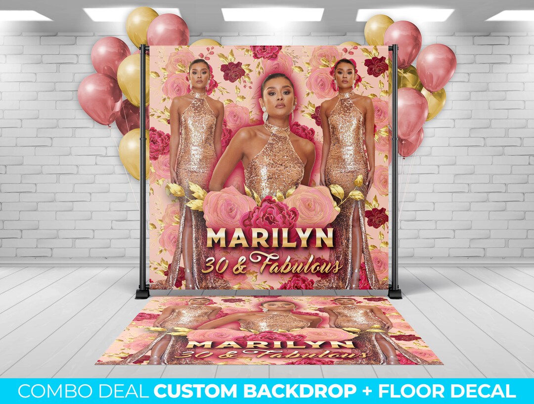 BACKDROP FLOOR DECAL, Custom Backdrop and Matching Floor Decal ...