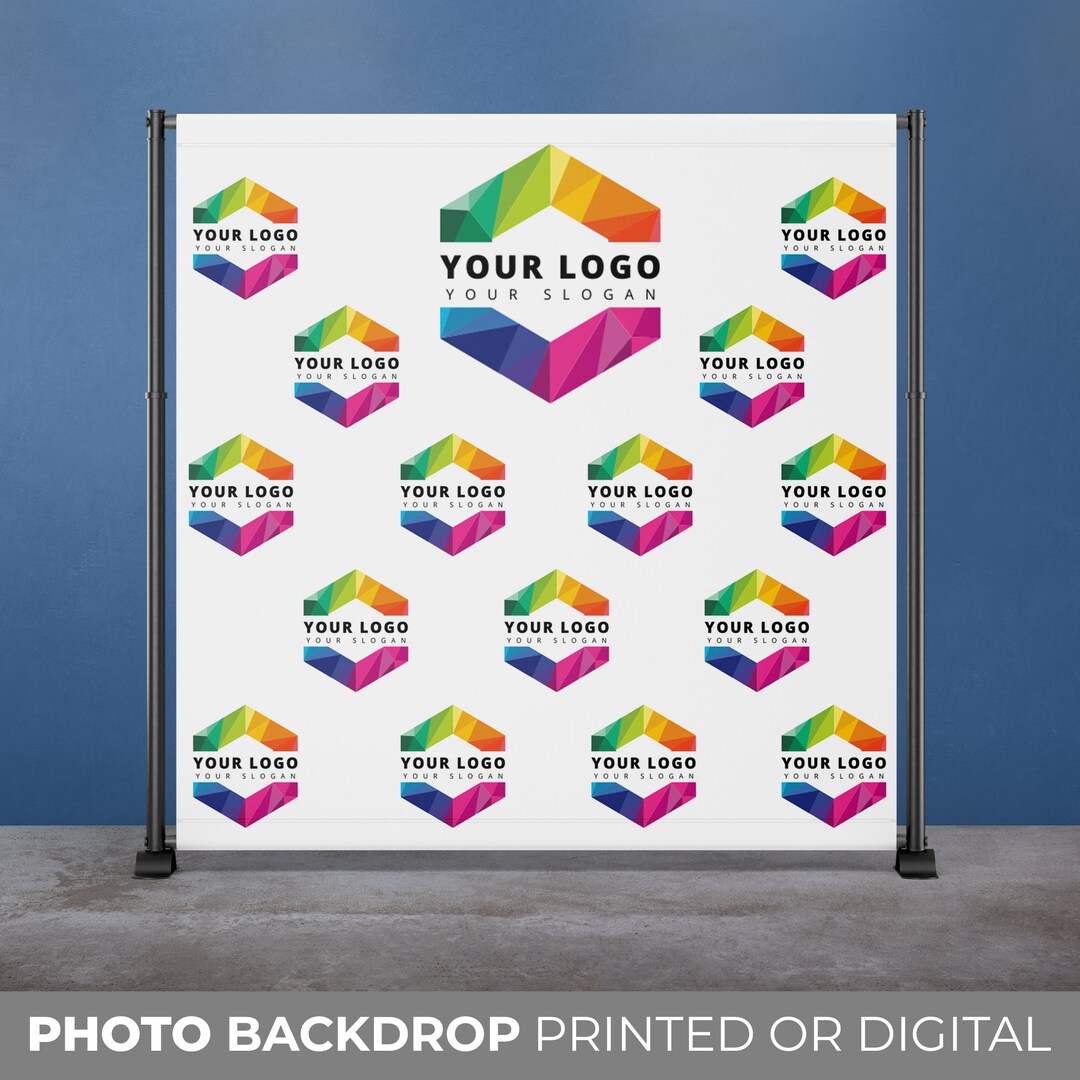 Custom Logo Backdrop Banner, Step and Repeat Business Event Backdrop ...