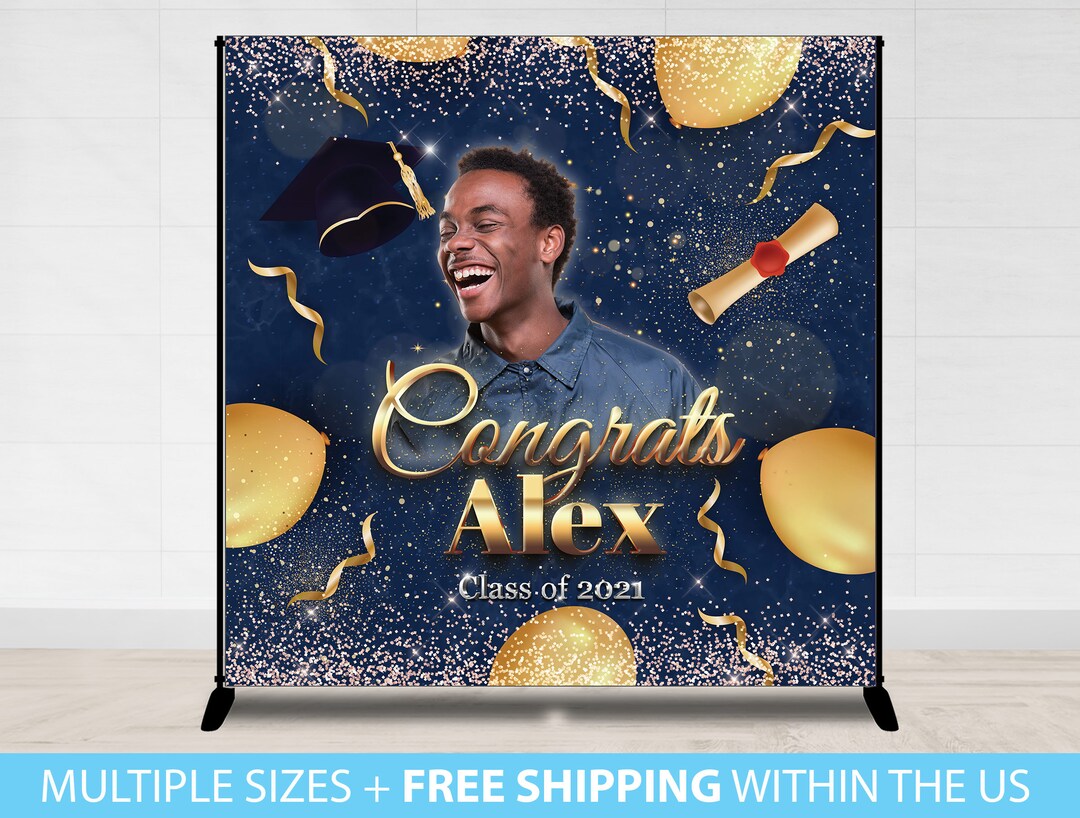 Graduation Backdrop Banner Graduation Step and Repeat Prom - Etsy