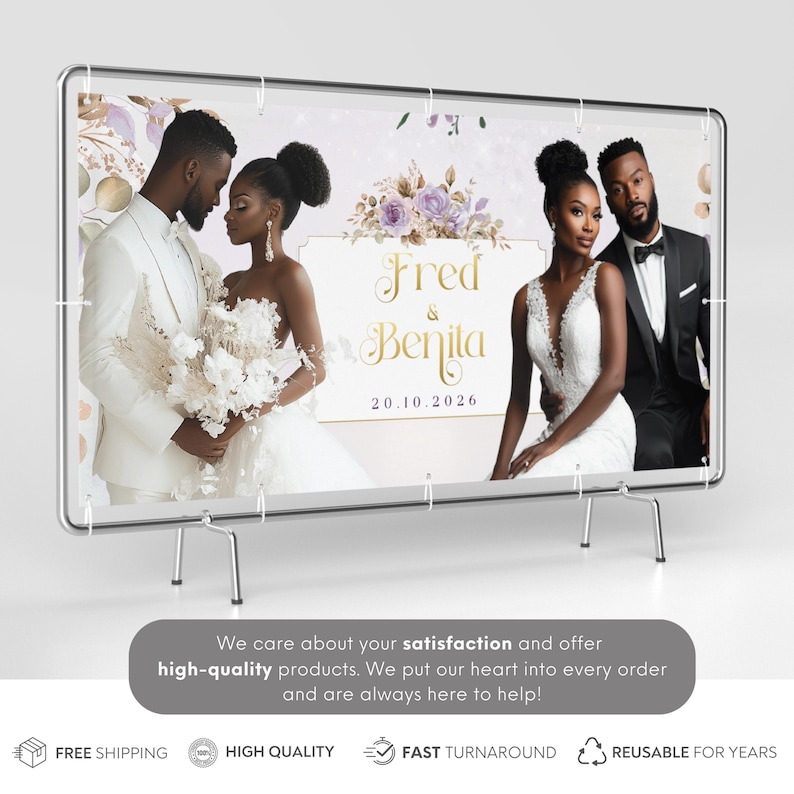 Custom Wedding Banner, Wedding Backdrop Decor, Welcome Sign Married ...