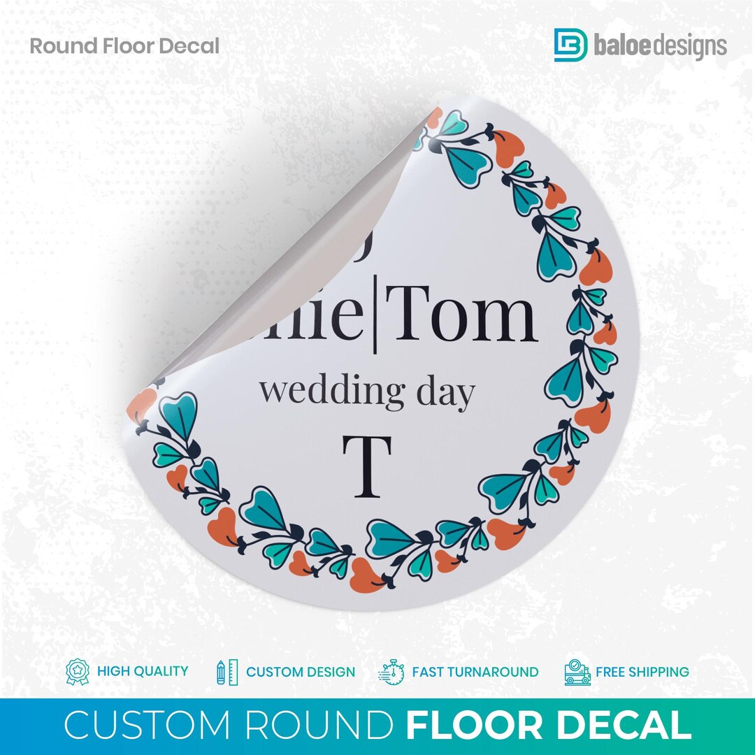 Round Circle Floor Decals, Custom Round Floor Decal, Circular Printed ...