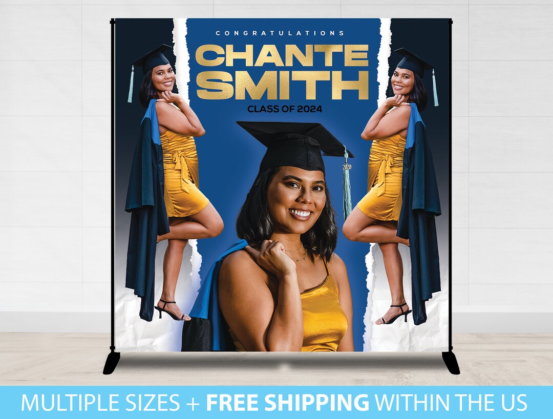 Graduation Backdrop Banner, Graduation Step and Repeat Class of 2022 ...
