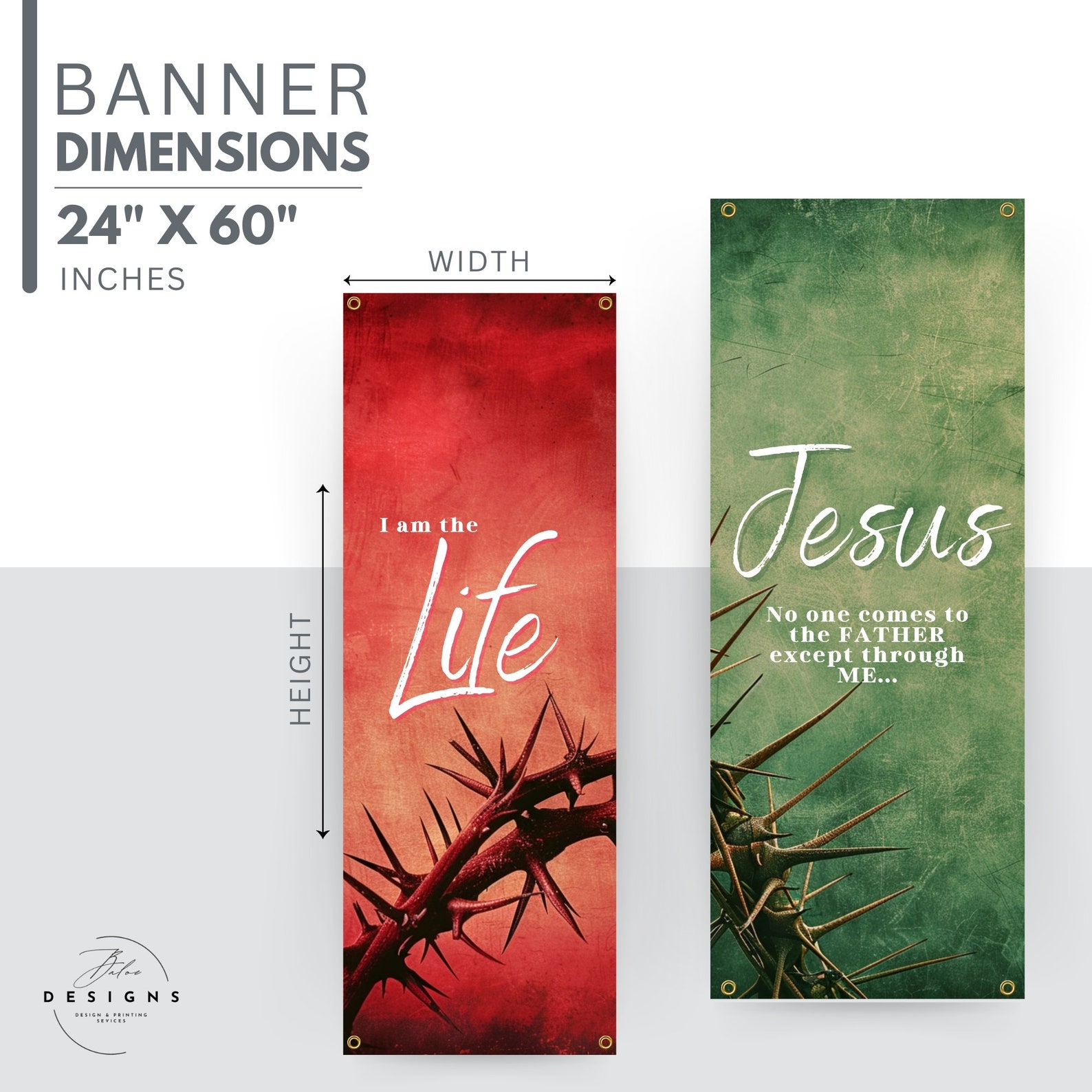 Scripture Sanctuary Banners, Set of 4 Church Banners, Church Banner Set ...