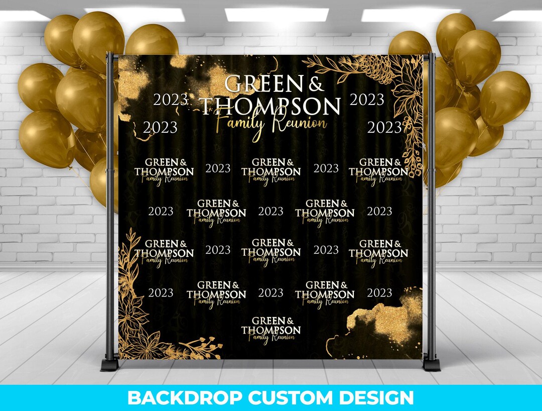Family Reunion Backdrop, Backdrop Banner Family Reunion, Step & Repeat ...