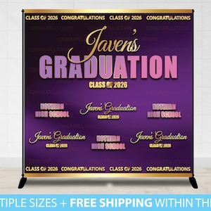 Graduation Backdrop Custom Graduation Step and Repeat - Etsy