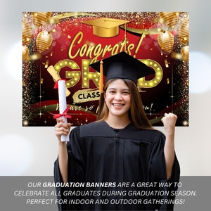 Graduation Banner, Congratulations Graduates, Outdoor & Indoor Vinyl ...