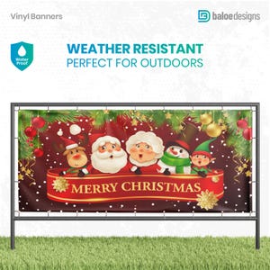 Christmas Vinyl Banner, Winter Outdoor Christmas Sign Banner, Christmas ...