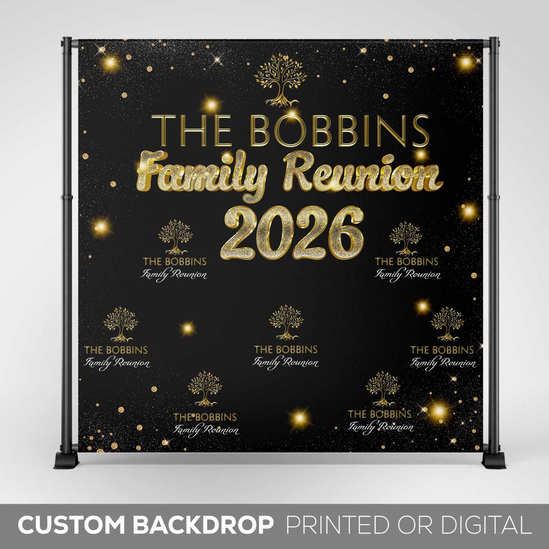 Family Reunion Backdrop, Custom Family Tree Backdrop Banner ...