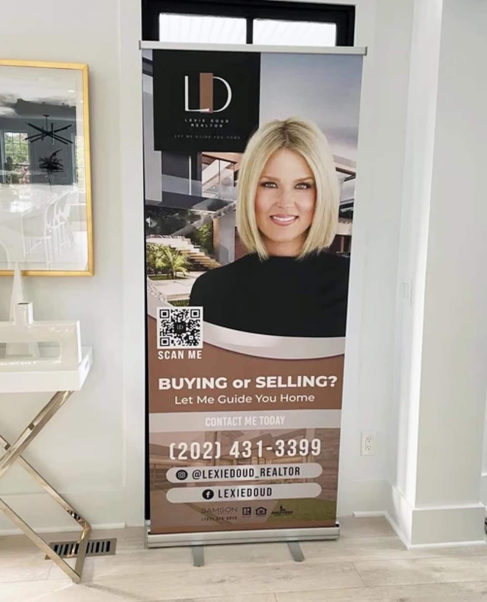 Custom Retractable Banner, Real Estate Sign, Real Estate Agent ...