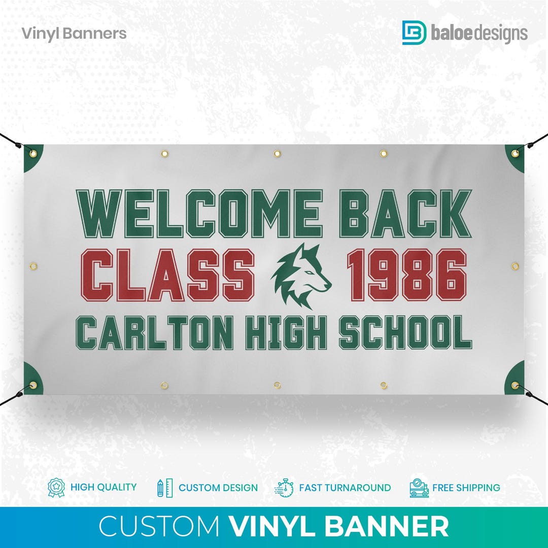 Custom Class Reunion Banner, Welcome Back Sign, Class of Banner ...