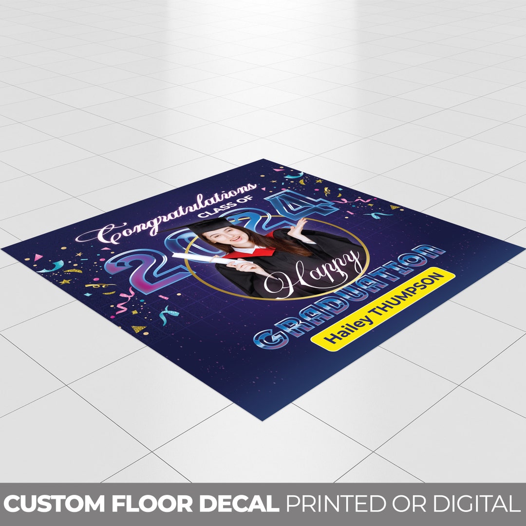 Graduation Floor Decal, Magazine Class of 2023 2024 Sign, Graduation ...