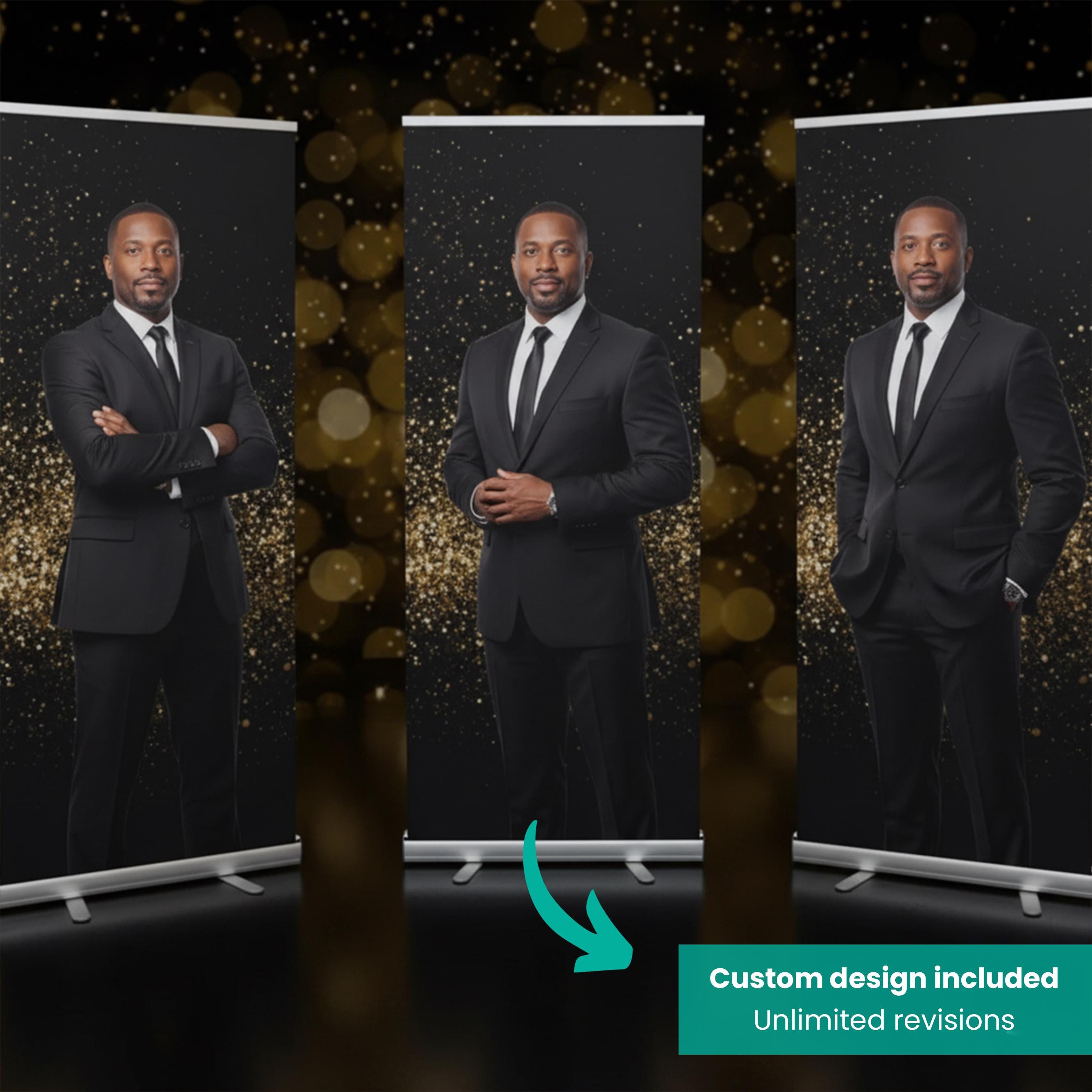 3 BANNERS, QTY: 3 Custom Retractable Banners, Stands Included, Birthday ...