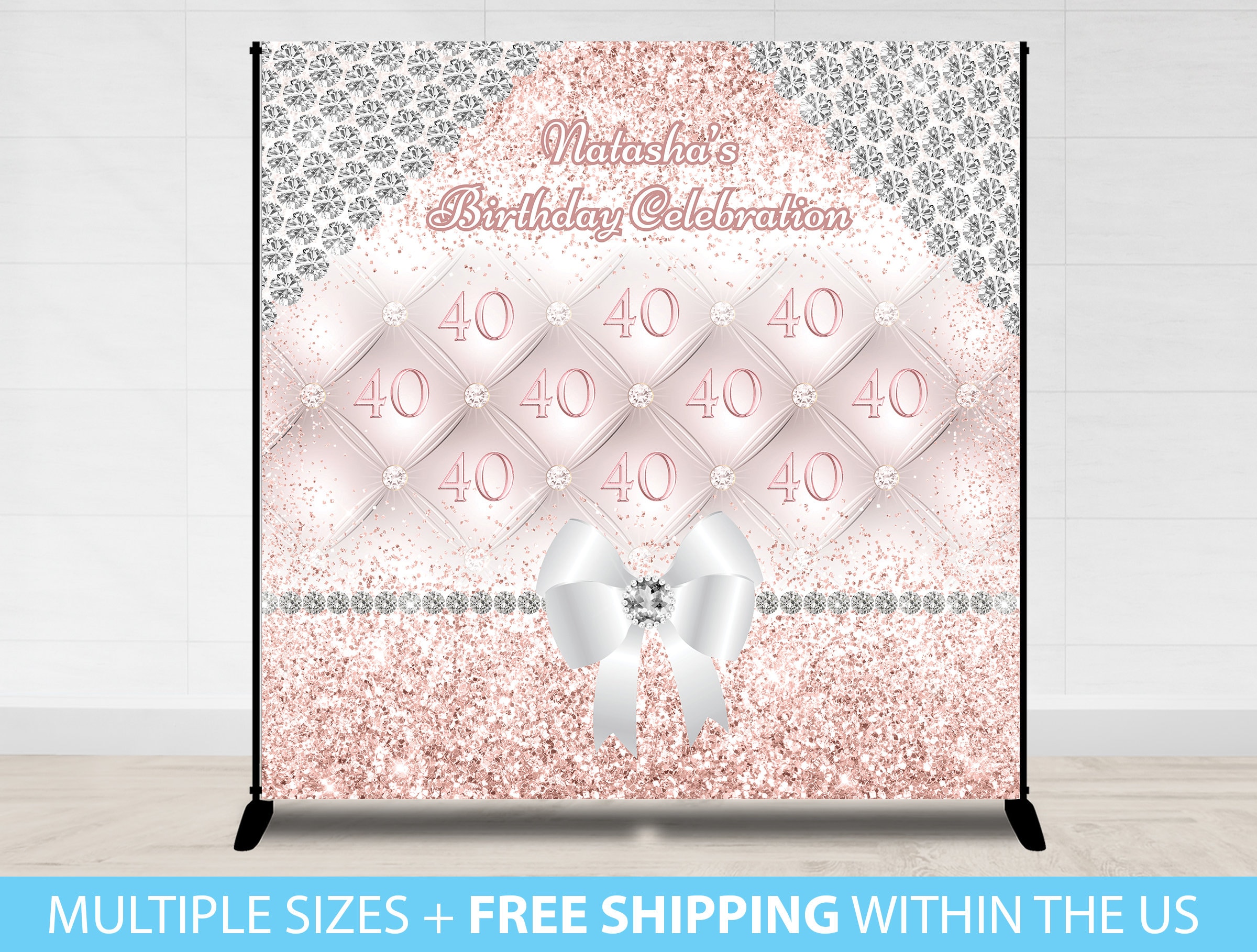 Birthday Backdrop Birthday Banner Custom Birthday Step and - Etsy