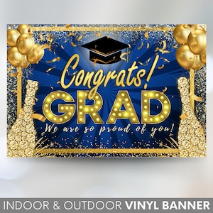 Graduation Banner, Congratulations Graduates, Outdoor & Indoor Vinyl ...