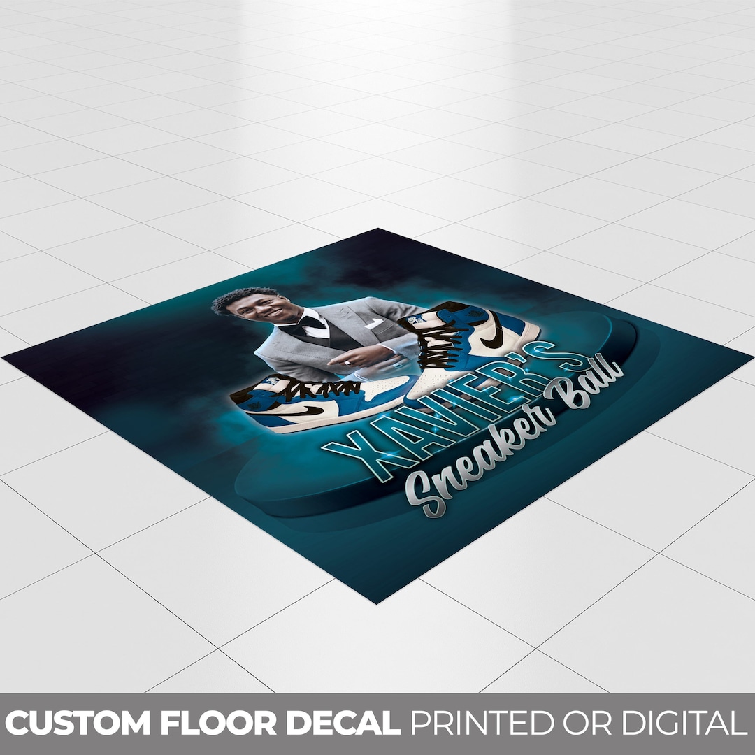 Custom Floor Decal, Birthday Decal Sign, Sneaker Ball, Birthday Floor ...