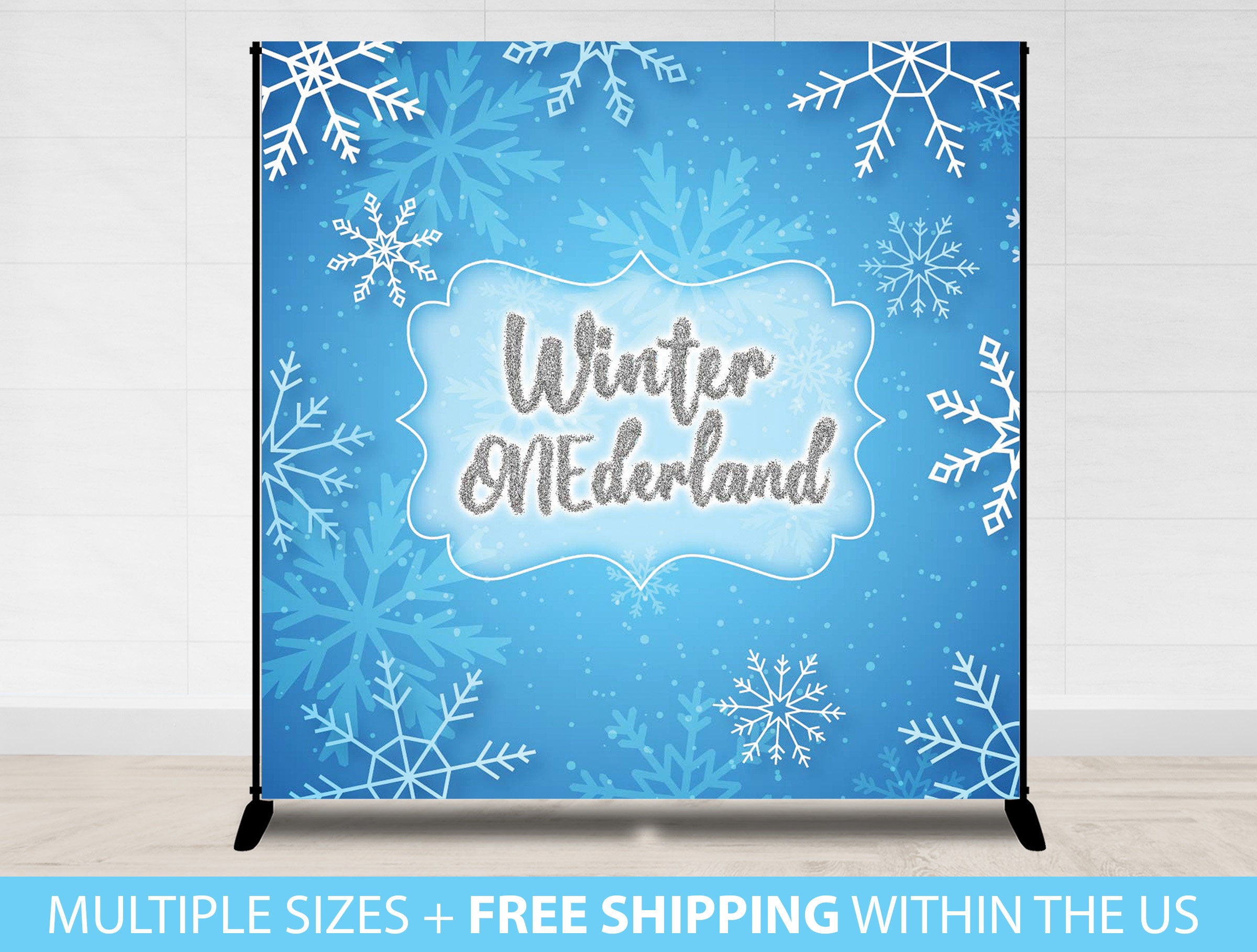 Winter Wonderland Backdrop Banner Winder Onderland Birthday - Etsy