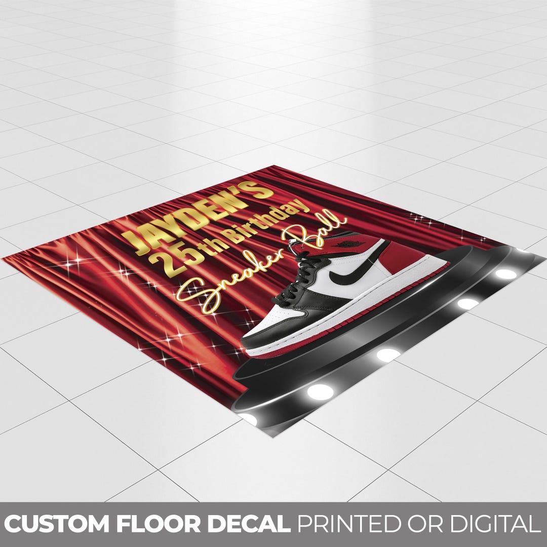 Sneaker Ball Floor Decal, Adhesive Decal, Custom Floor Sneaker Ball ...