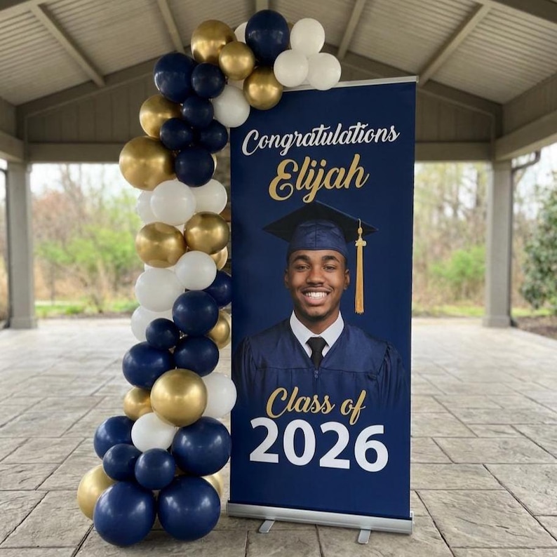 Graduation Banner, Custom Retractable Banner, Class of 2026, Welcome ...