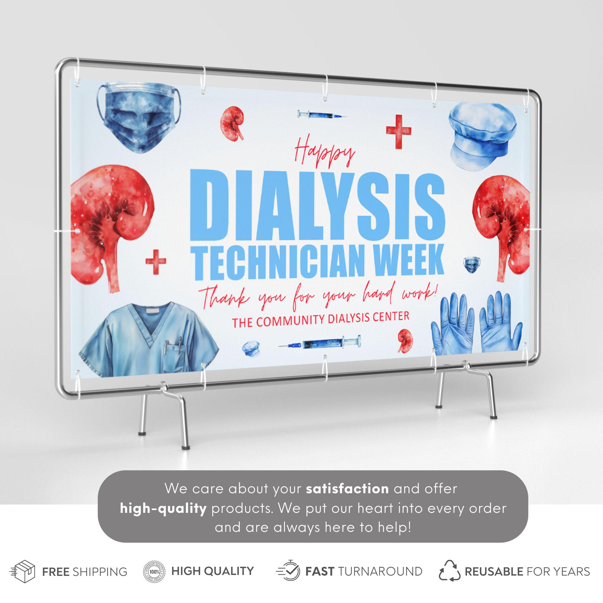 Dialysis Tech Week Appreciation Custom Banner, Medical Appreciation ...