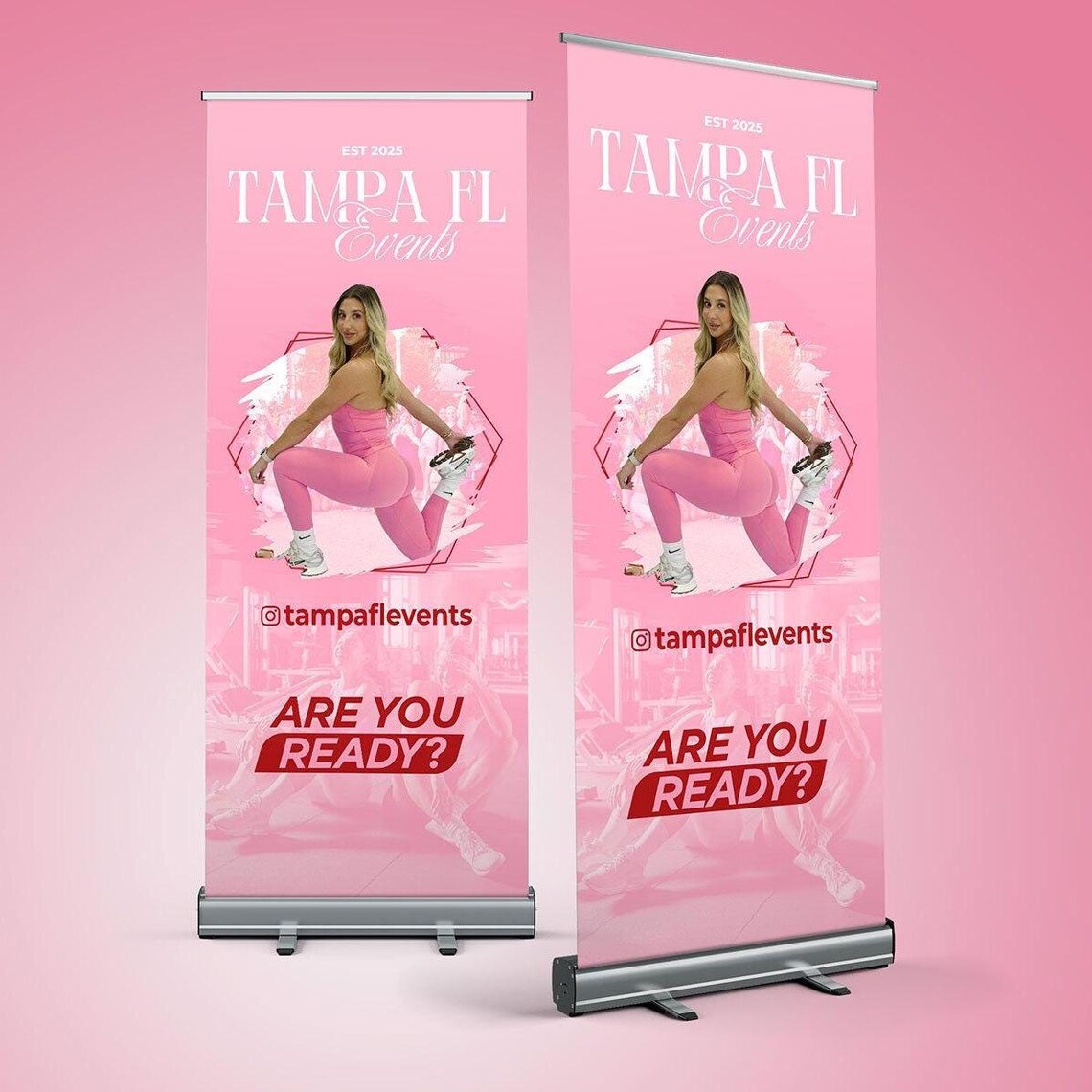 Fitness Gym Sign, Custom Retractable Banner, Sport Health Coach Gym ...