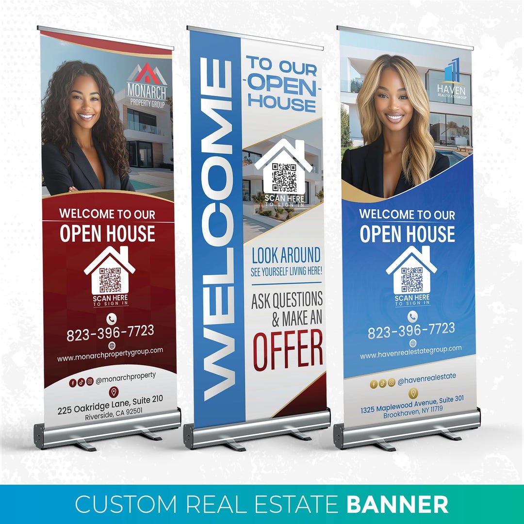 Custom Real Estate Sign, Open House Sign, Real Estate Marketing Event ...