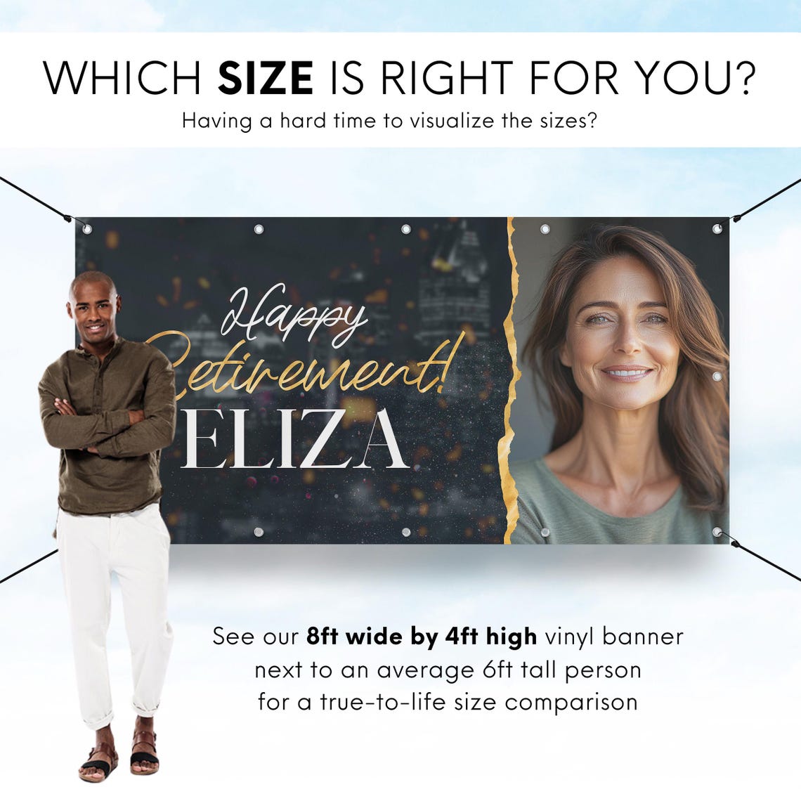 Custom Retirement Banner, Retirement Backdrop, Event Decor, Welcome ...