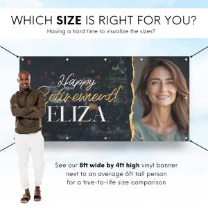 Custom Retirement Banner, Retirement Backdrop, Event Decor, Welcome ...