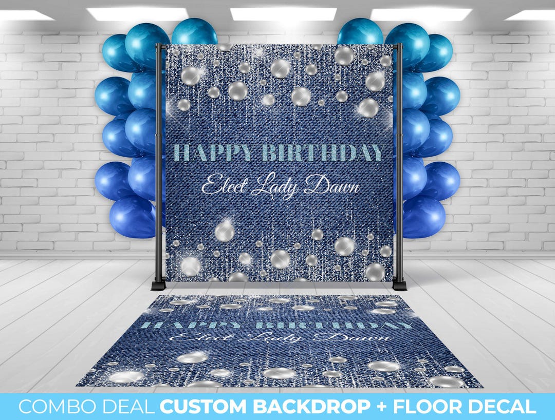 Backdrop Floor Decal Custom Backdrop And Matching Floor Decal Denim