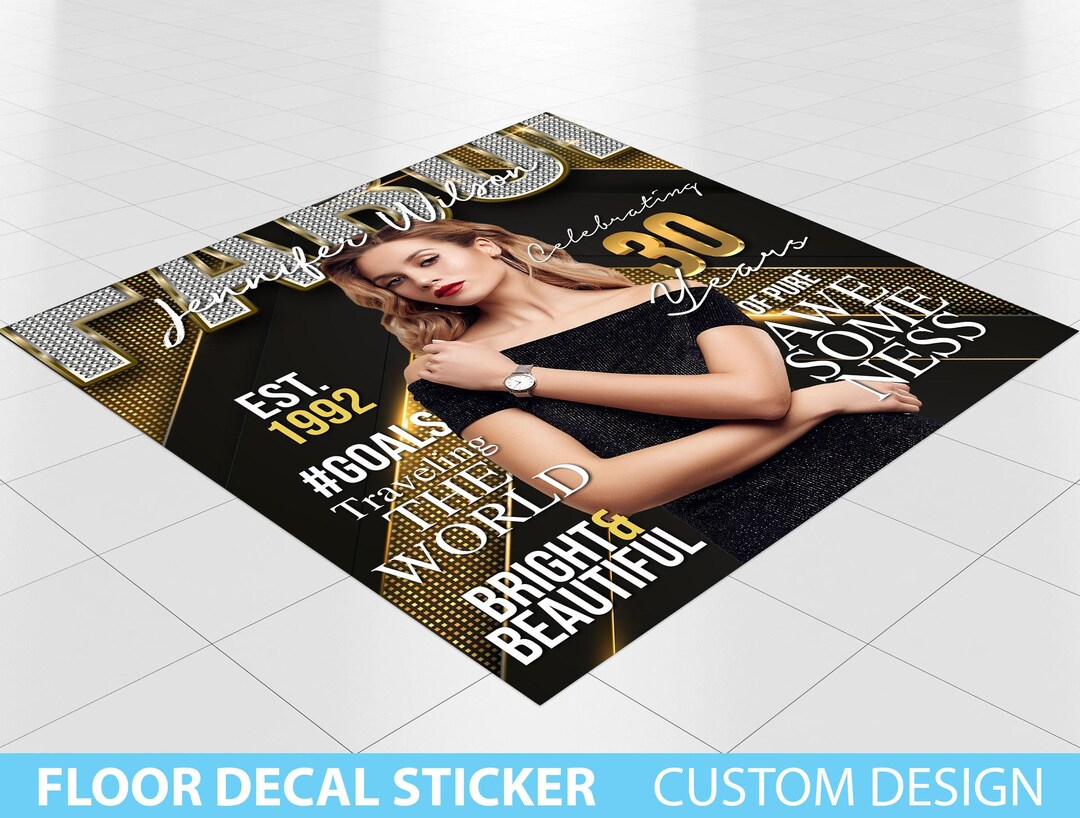 Custom Floor Decal Sticker, Magazine Cover Sweet 16 Removable Sticker ...