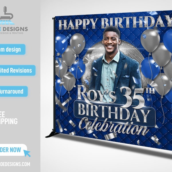 Birthday Backdrop Template - Etsy