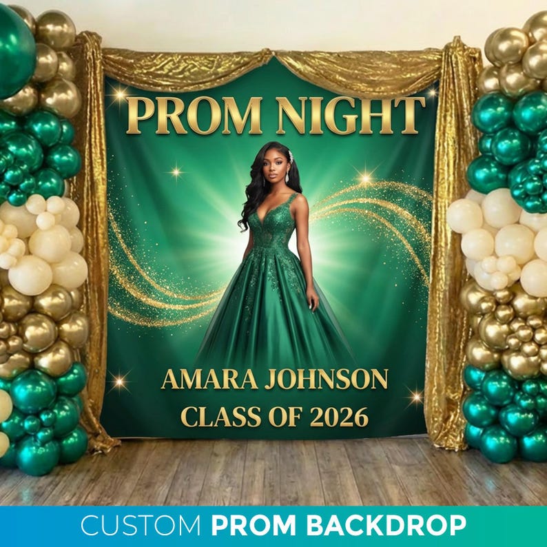 Custom Prom Backdrop Banner, Class of 2026 Backdrop, Prom Senior Photo ...