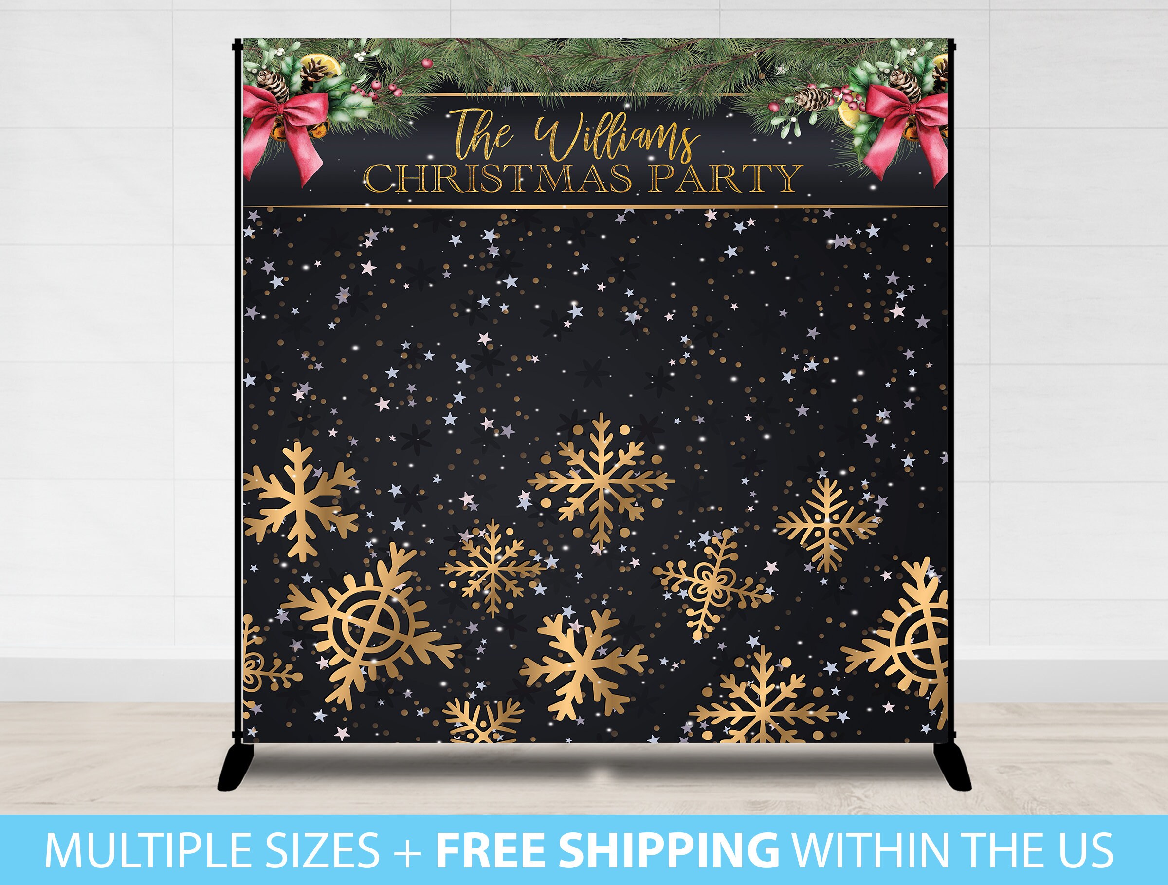 Step and Repeat Christmas Backdrop Banner Christmas Step and - Etsy