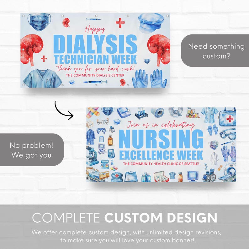 Dialysis Tech Week Appreciation Custom Banner, Medical Appreciation ...