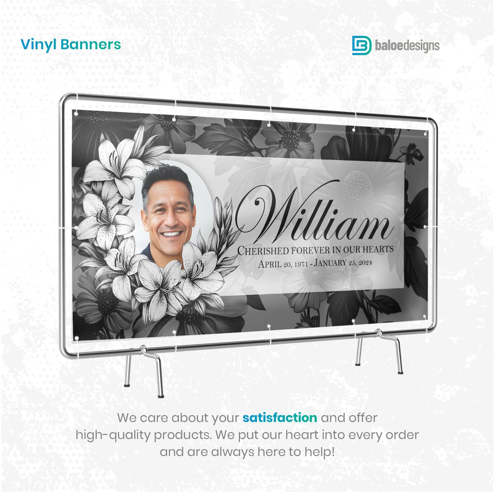 Custom Memorial Banner, Memorial in Loving Memory Sign, Funeral in ...