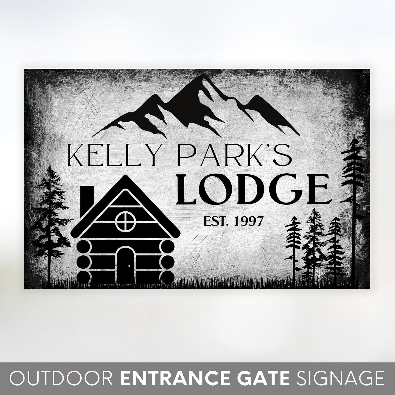 Custom Outdoor Entrance Sign, Gate Entrance Address Sign, House Plaque ...