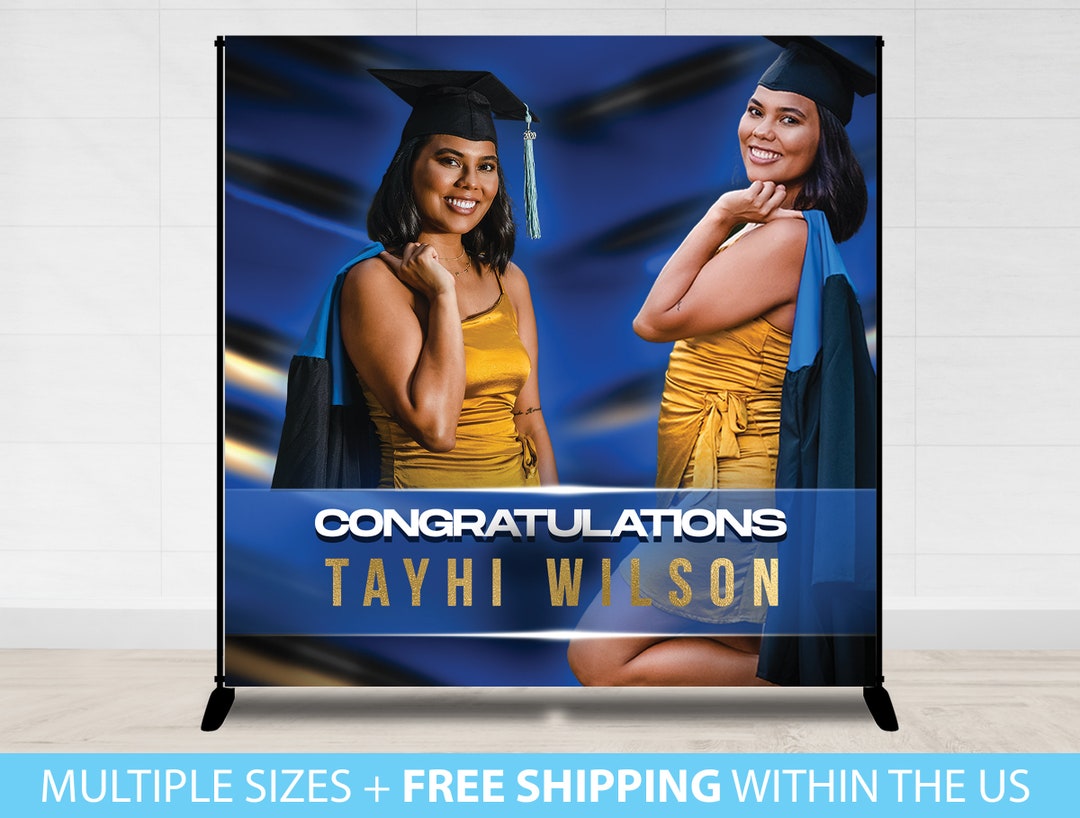 Graduation Backdrop Banner, Graduation Step and Repeat Class of 2022 ...