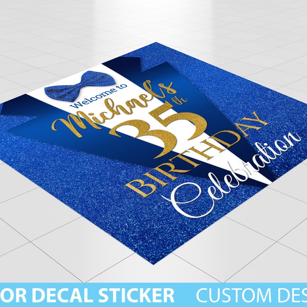 50th Birthday Floor Decal - Etsy